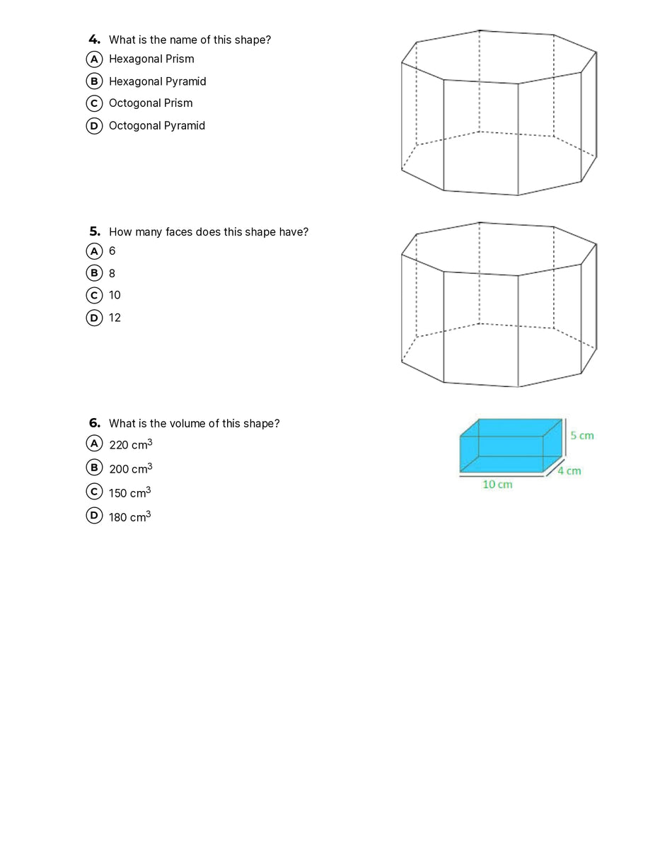 6Th Grade Geometry Review – Quiz Shop