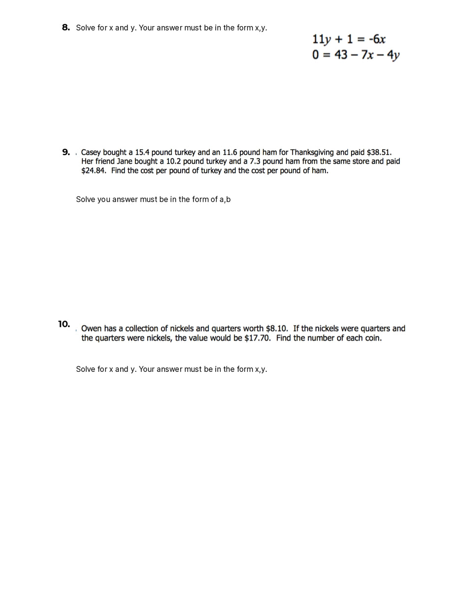Algebra 2 Systems Of Equation – Quiz Shop