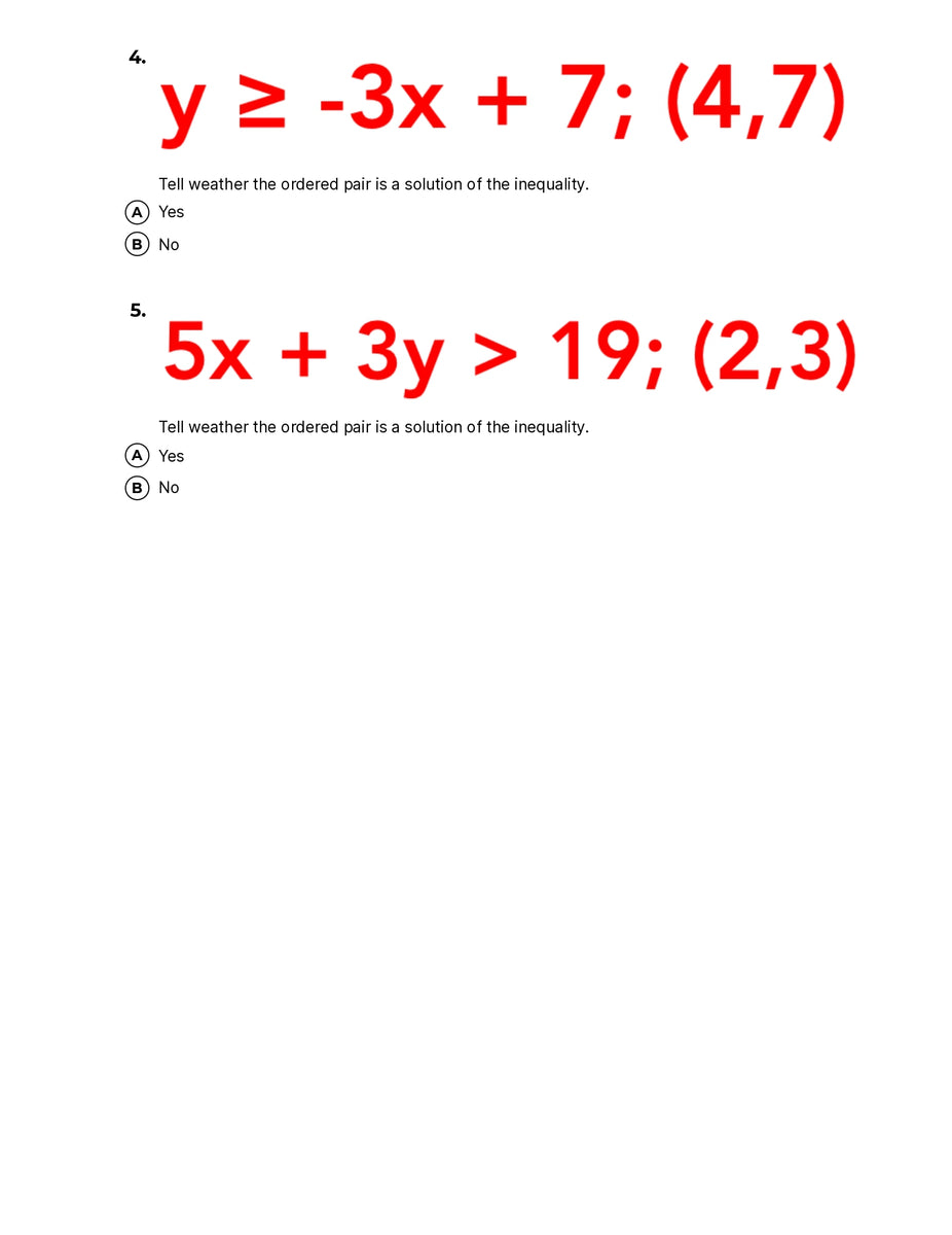 Algebra I Warm-Up Linear Equations – Quiz Shop