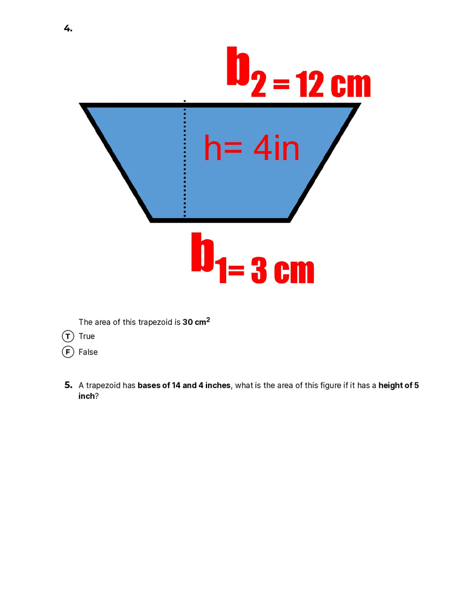Area Of A Trapezoid (P2) – Quiz Shop