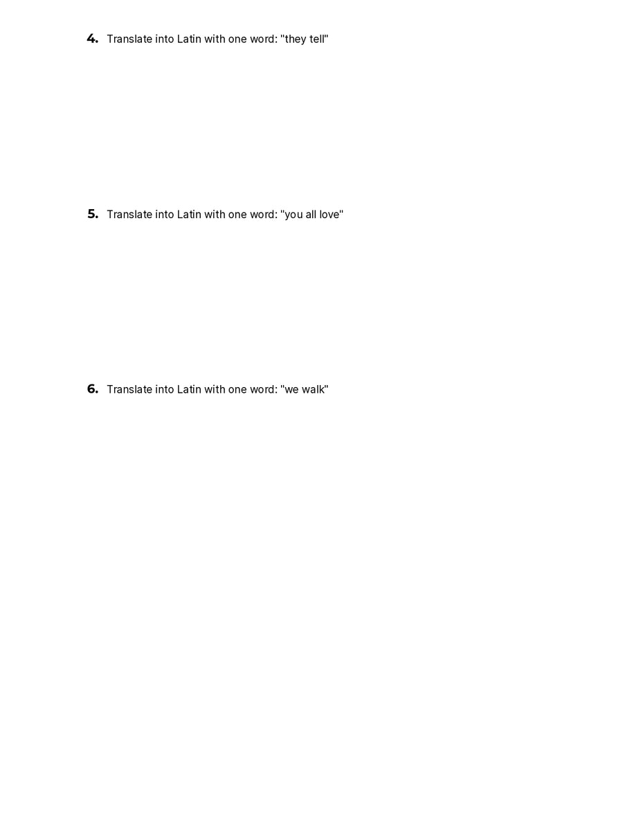 English To Latin Verbs Translation Practice Sa – Quiz Shop