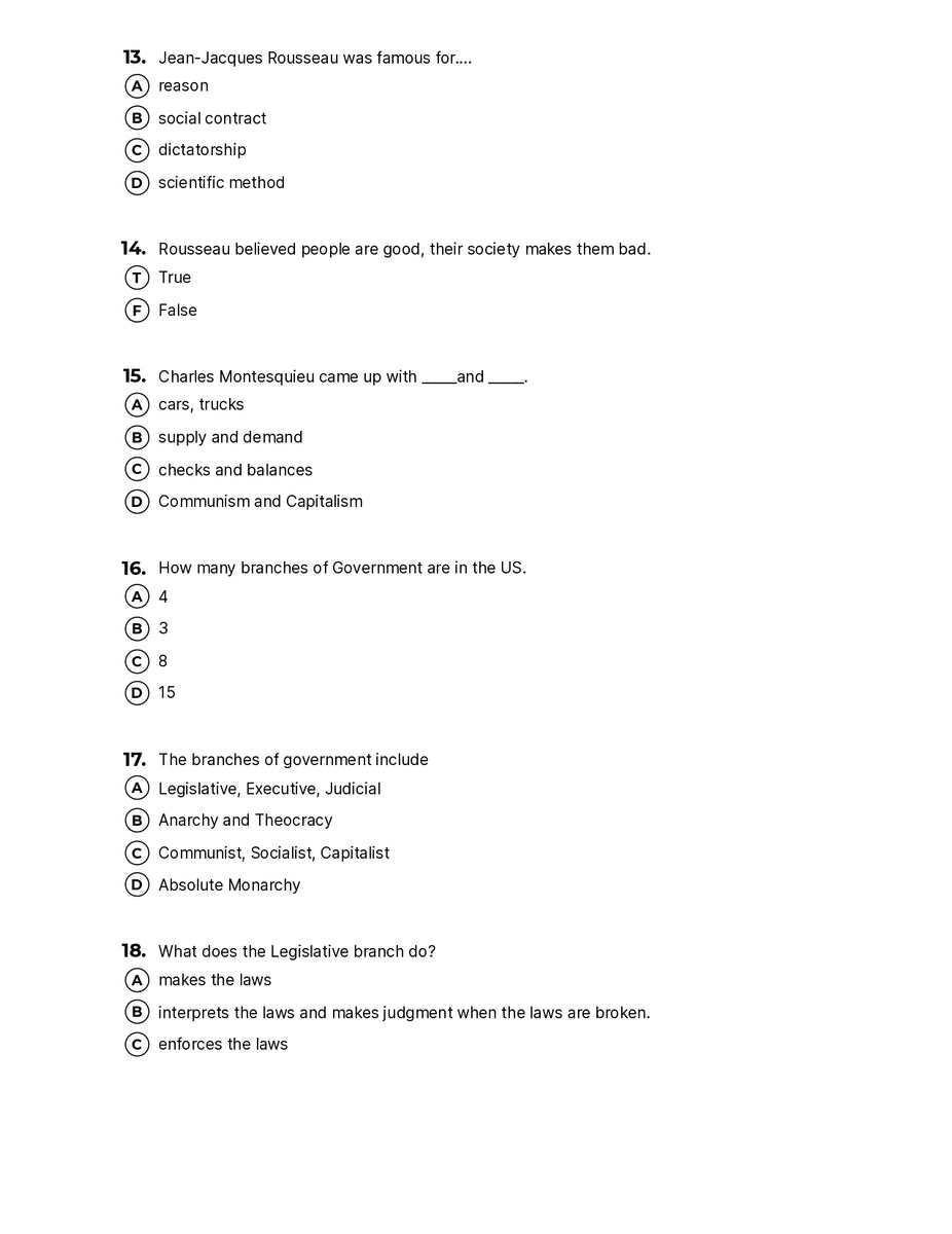 Enlightenment And Revolution Test – Quiz Shop