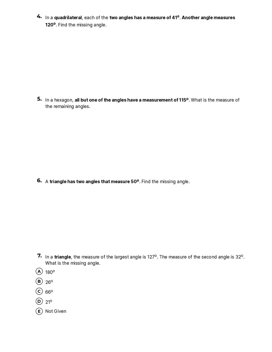 Finding The Missing Angle In Polygons (P2) – Quiz Shop