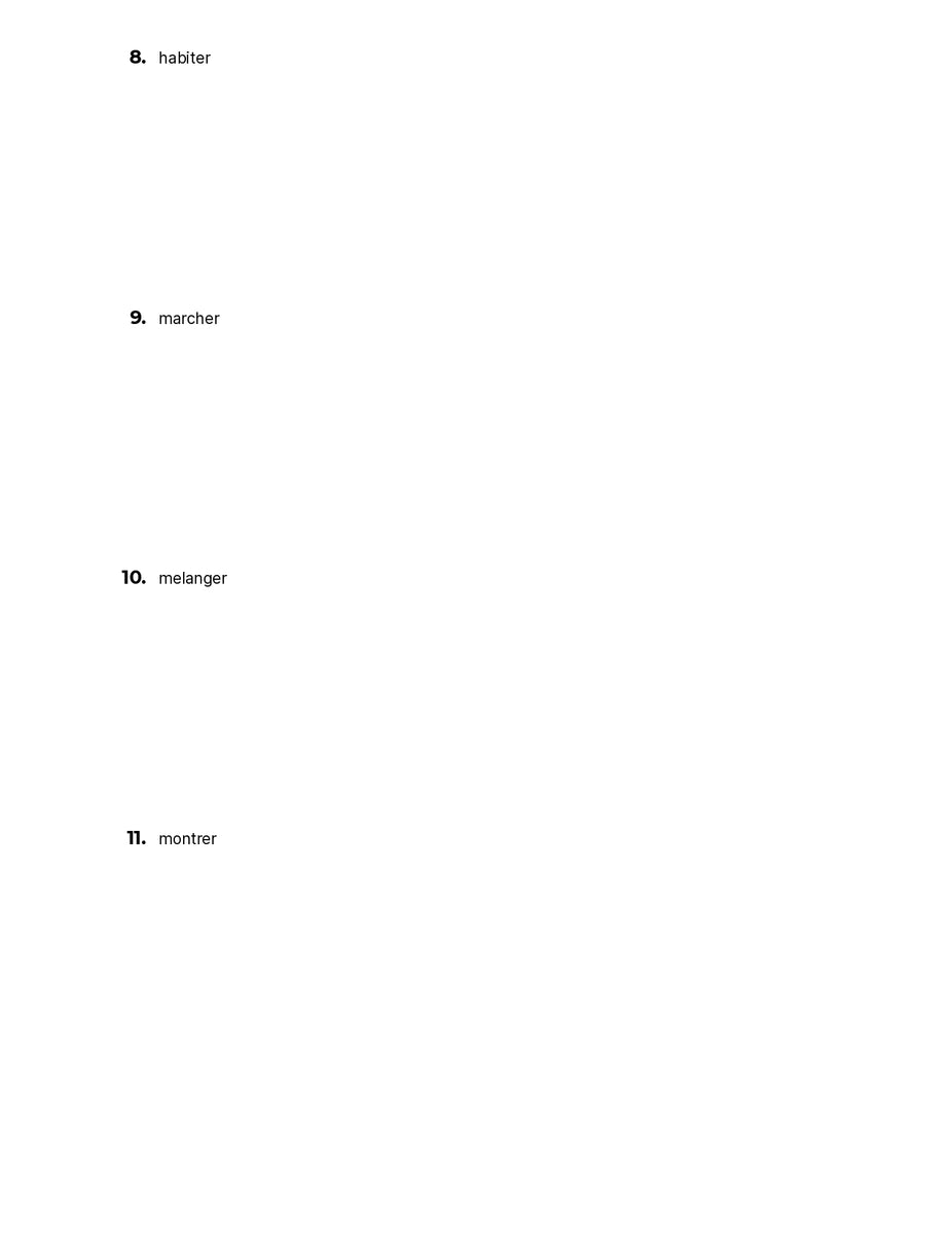 French Regular _Er Verbs-3 (Spelling) – Quiz Shop