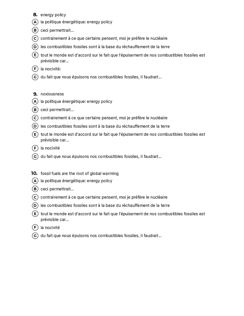 L'Énergie Les Energies Non Renouvelables (Vocab + Expressions Clés ...