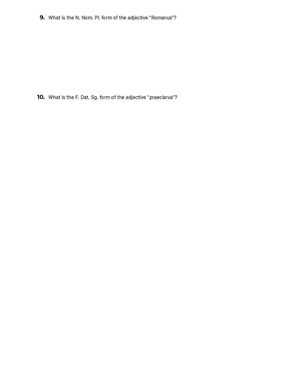 Noun-Adjective Agreement With 2-1-2 Adjectives – Quiz Shop