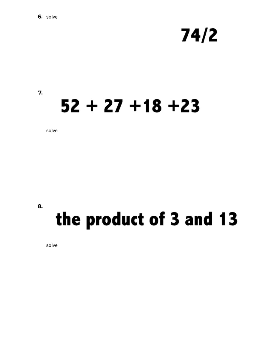 Number Sense – Quiz Shop