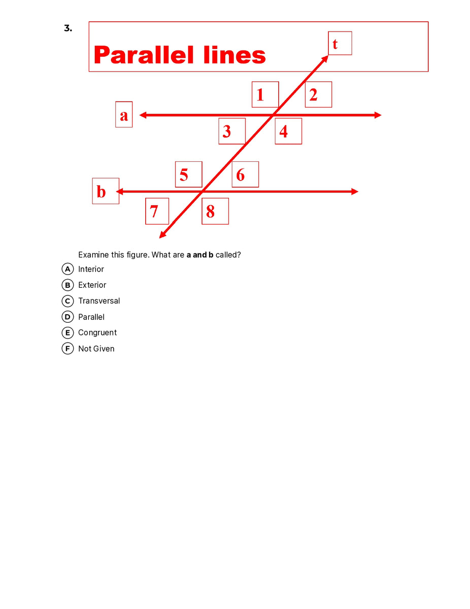 Parallel And Transversal Lines – Quiz Shop