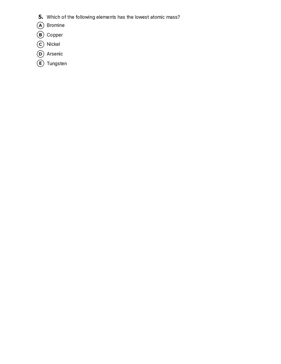 Reading Periodic Table Exit Ticket – Quiz Shop