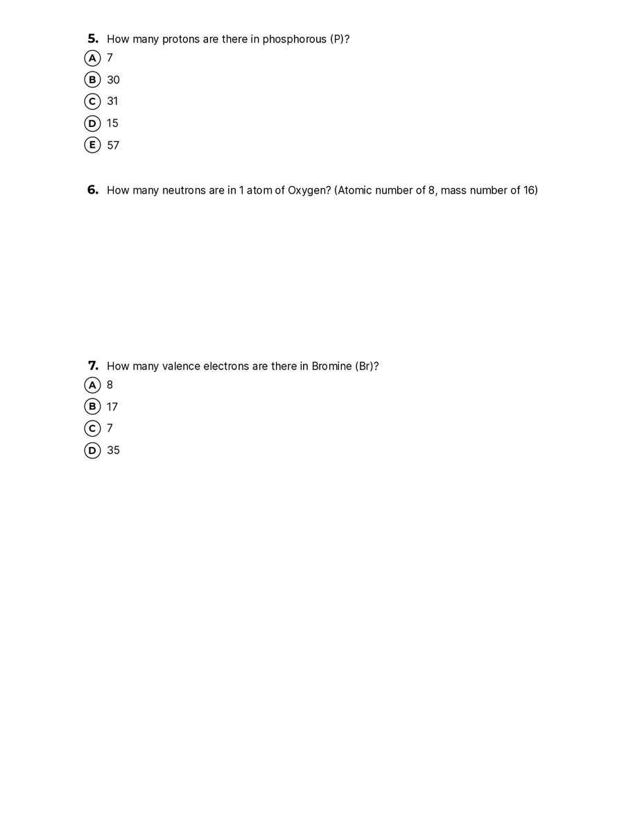 Reading The Periodic Table Warm Up – Quiz Shop