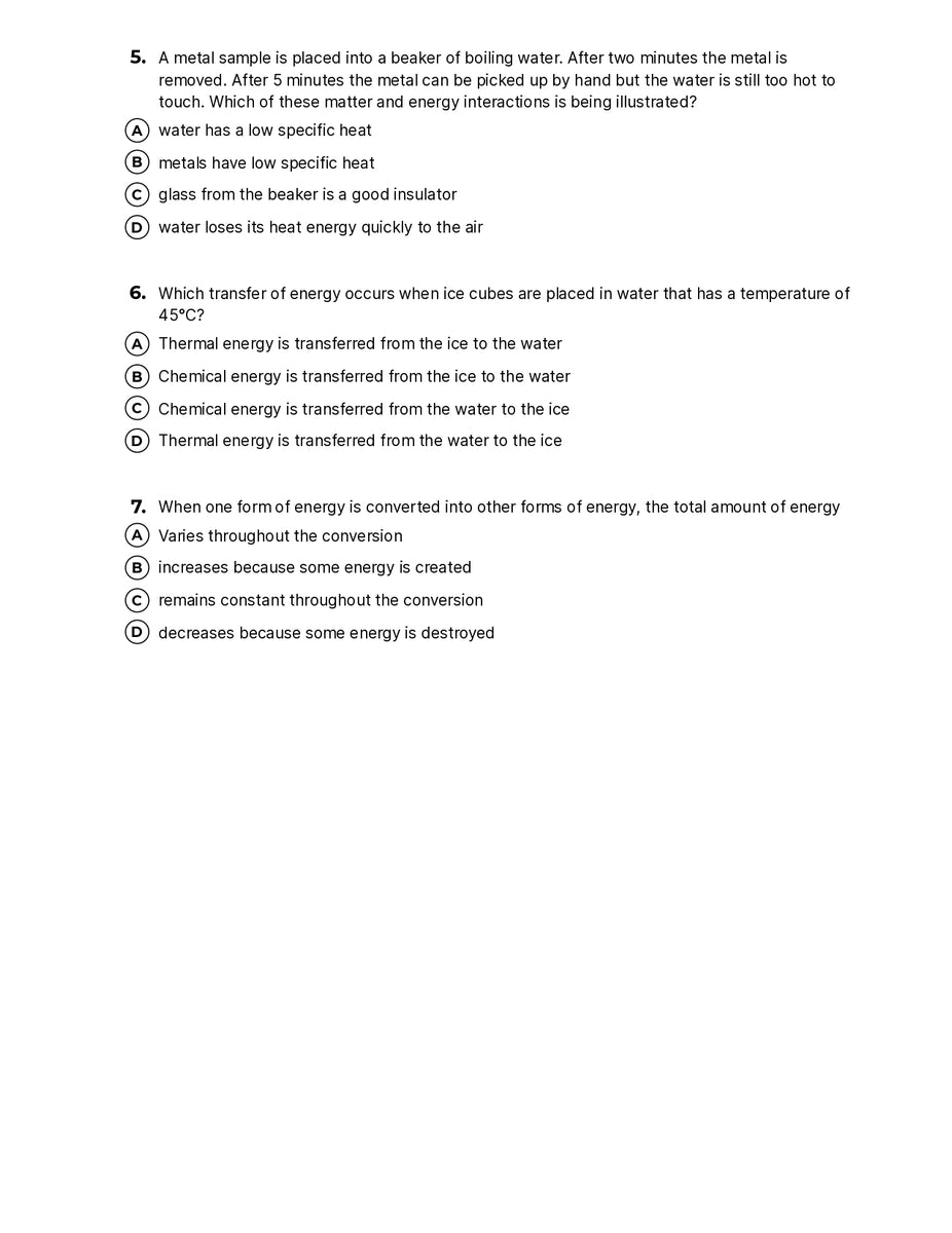 Thermochemistry Warm Up – Quiz Shop