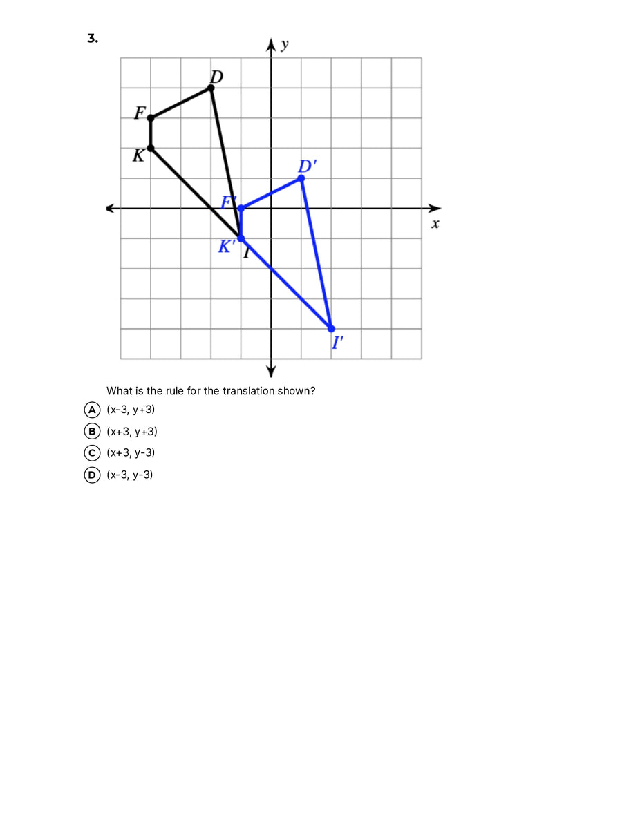 Translations On The Coordinate Plane – Quiz Shop