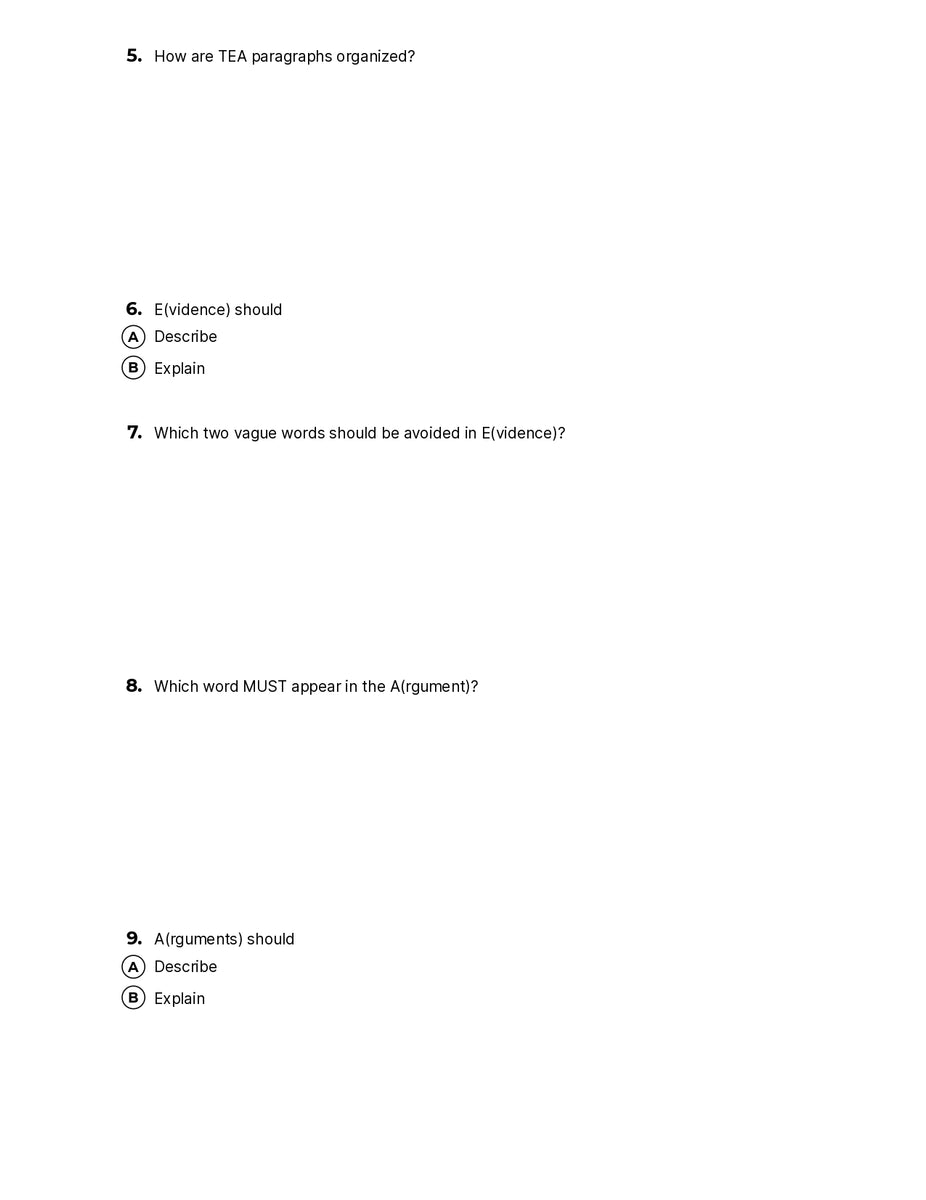 Us History Writing The Document Based Question (Dbq) – Quiz Shop