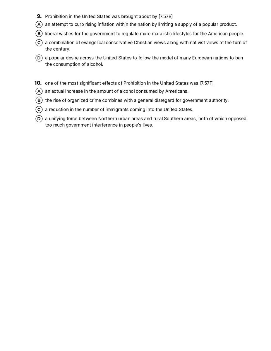 Us History From 1877 Culture Of The 1920S – Quiz Shop