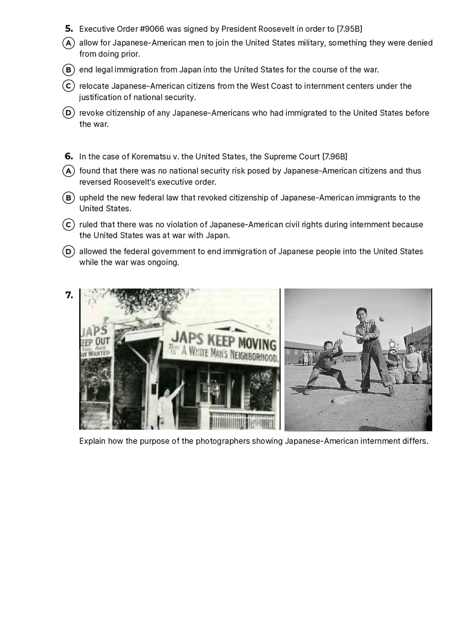 Us History From 1877 Wordl War Ii Homefront – Quiz Shop