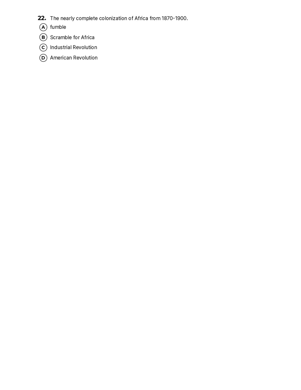 Age Of Imperialism Vocabulary Quiz – Quiz Shop