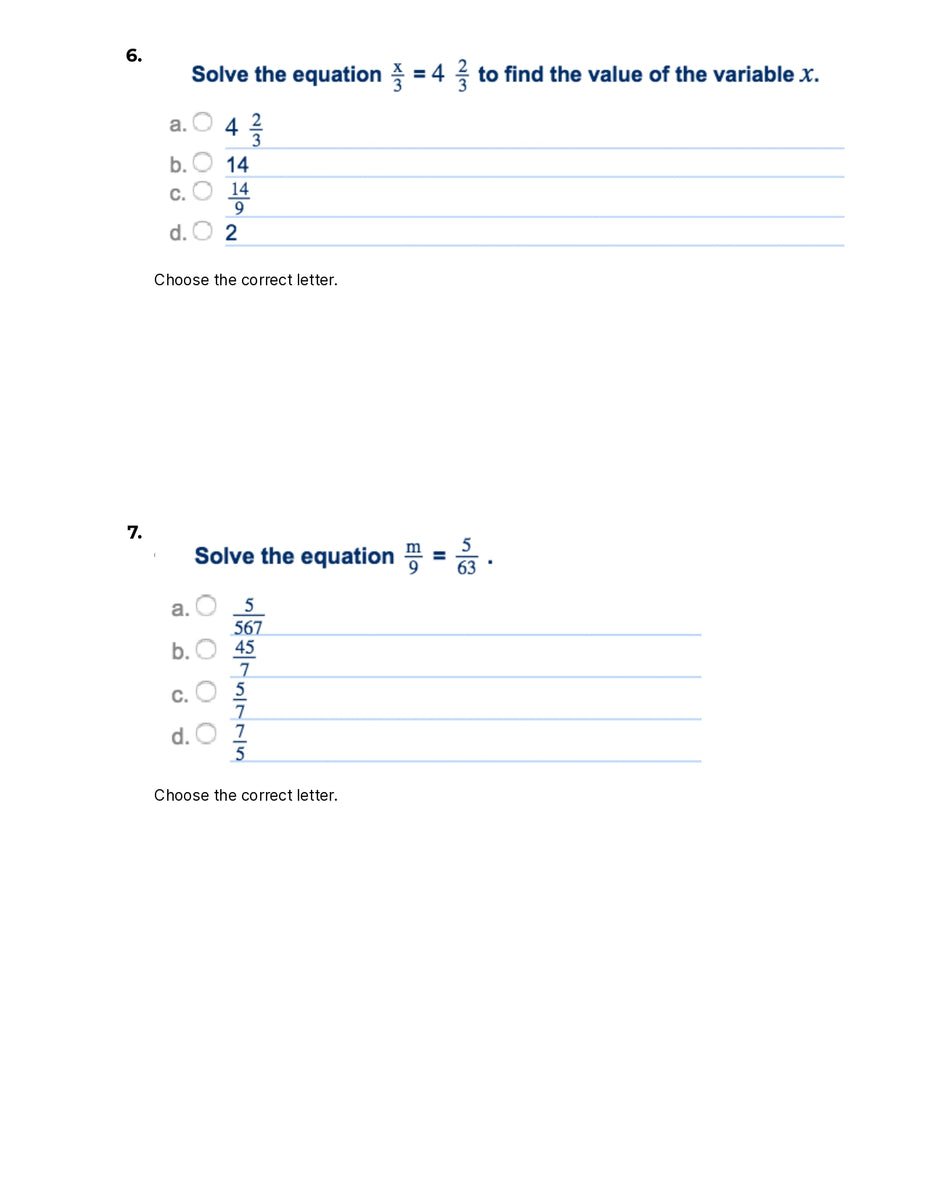 Algebra 1 Final Exam – Quiz Shop