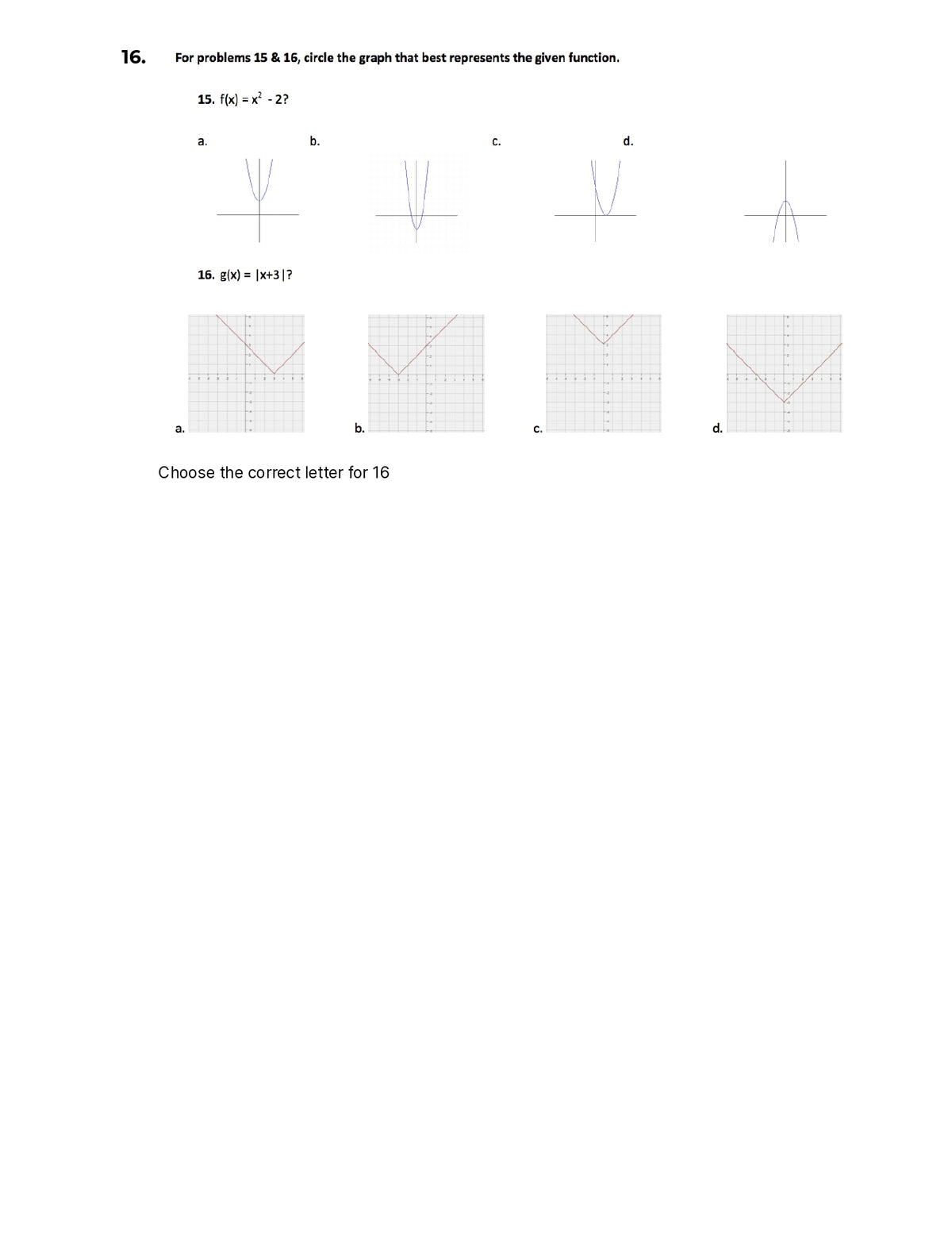 Algebra 2 Parent Function-Transformation – Quiz Shop