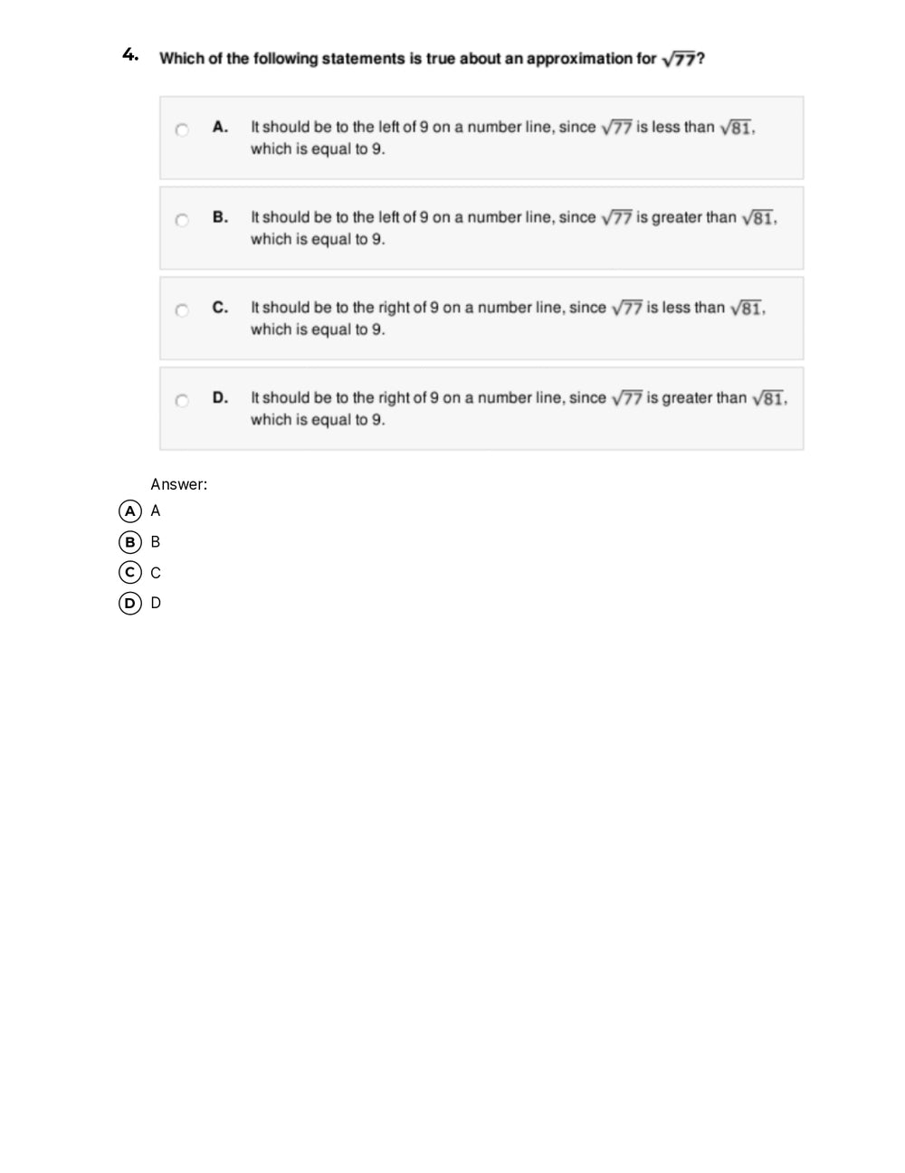 Algebra I Warm-Up Exponents And Square Roots – Quiz Shop