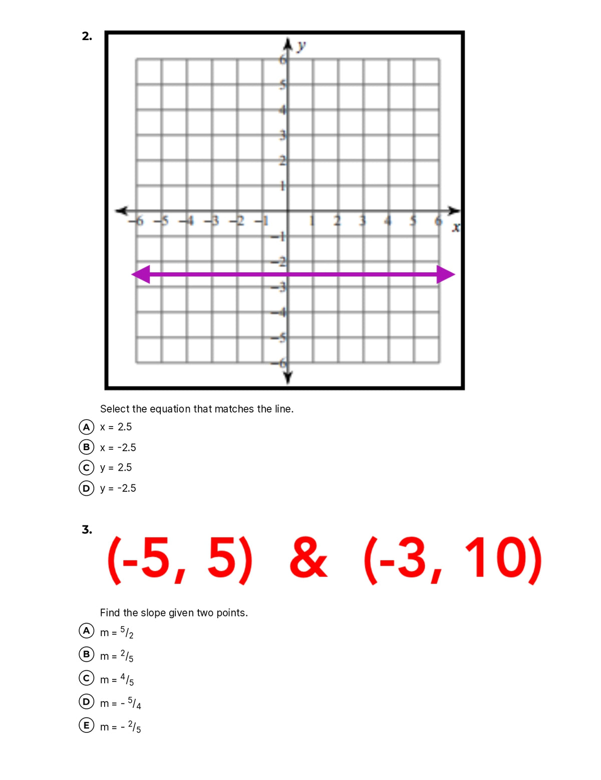 Algebra I Warm-Up Linear Equations – Quiz Shop