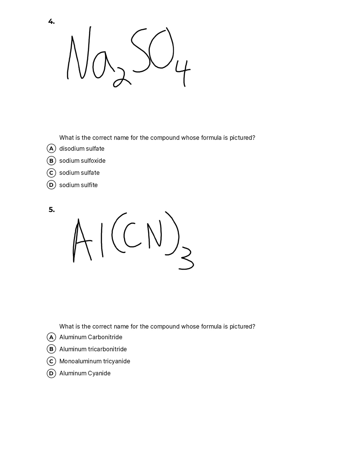 Chemical Bonding And Naming Warm Up – Quiz Shop