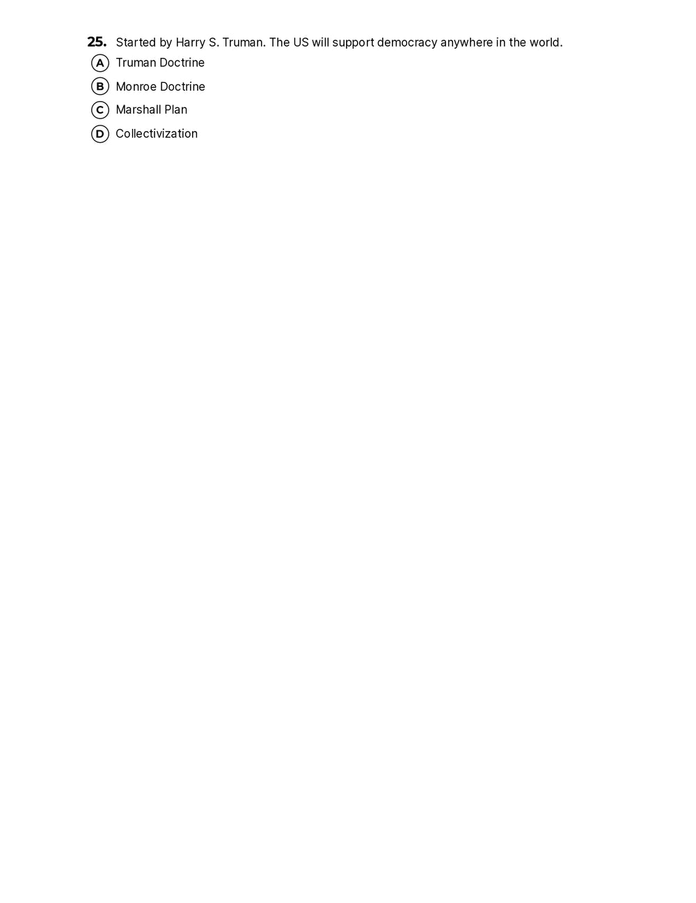 Cold War Vocabulary Quiz – Quiz Shop