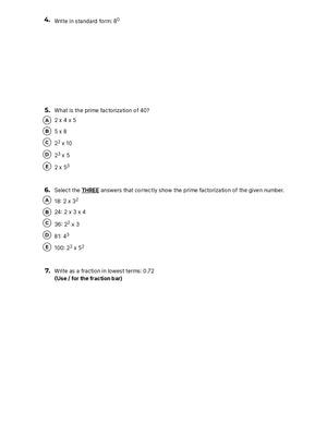 7th grade math test