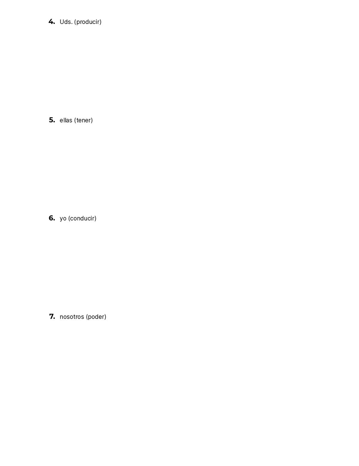 Enespañol2 1.2 Verbos--Irregular Preterite – Quiz Shop