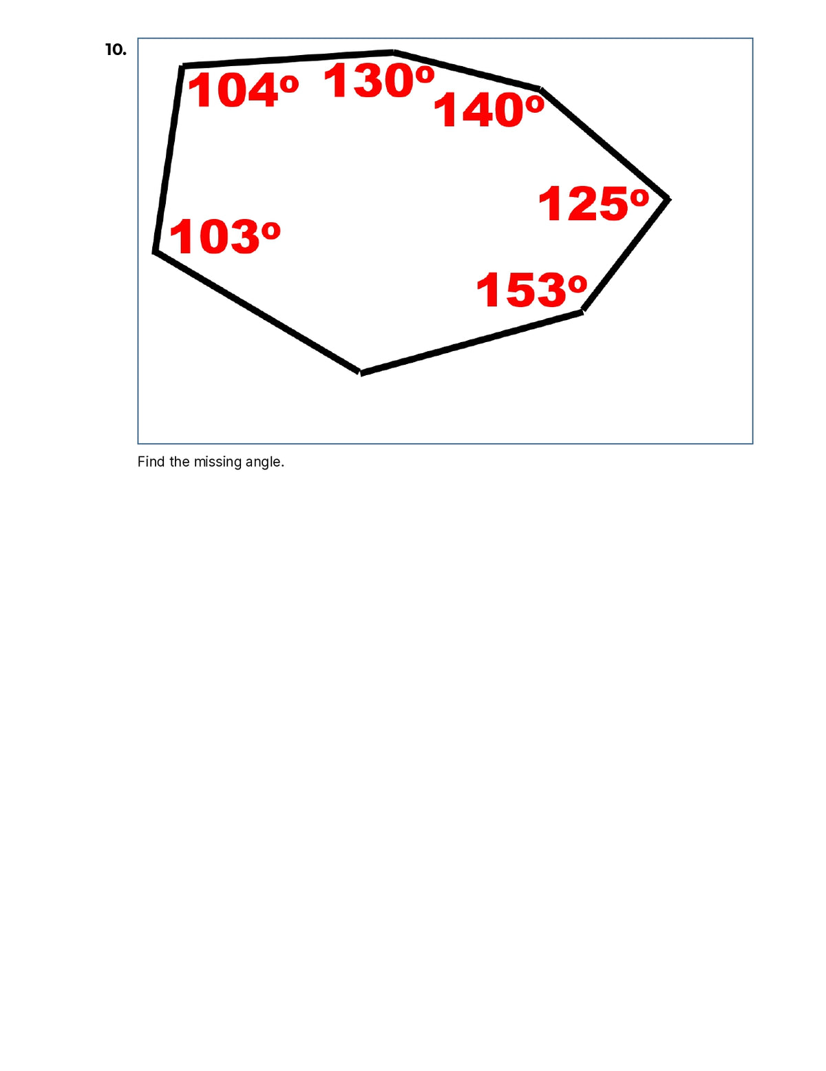 Finding The Missing Angle In Polygons (P2) – Quiz Shop