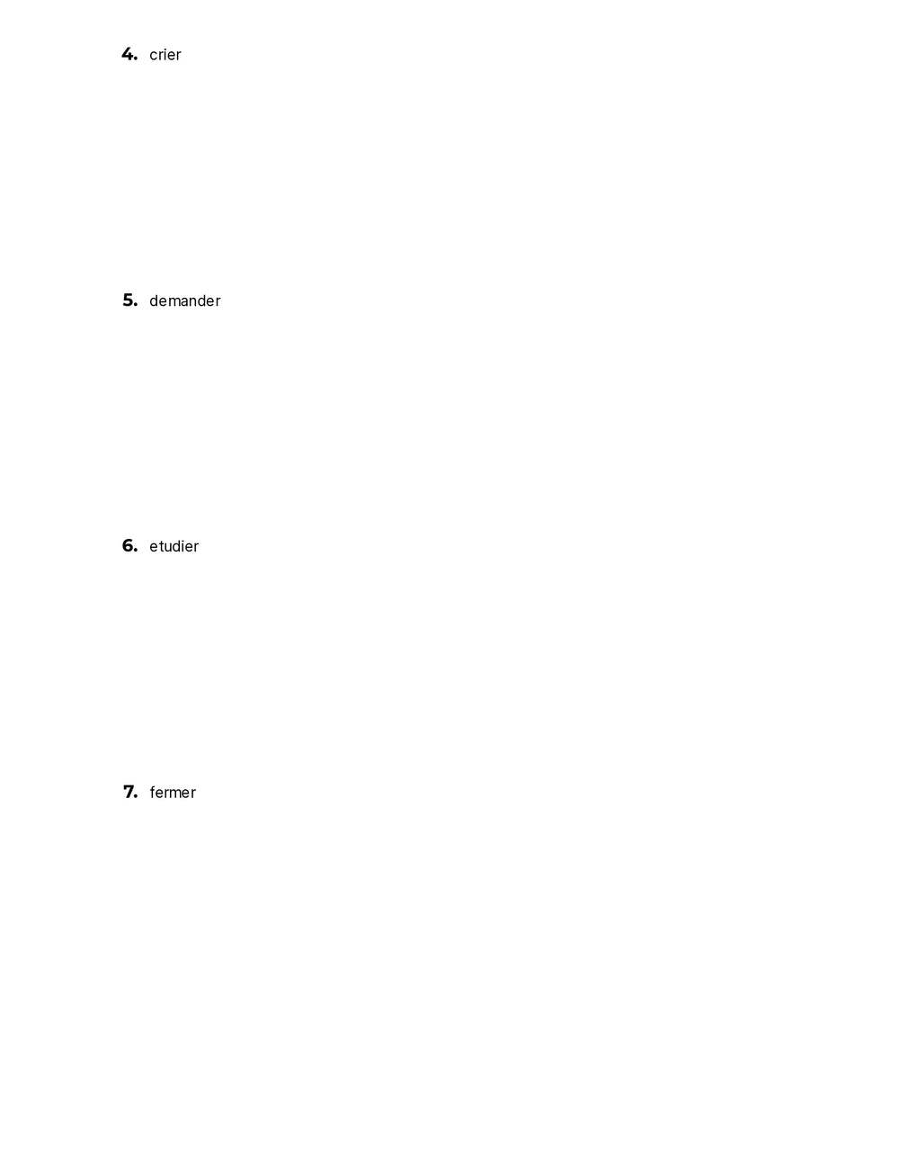 French Regular _Er Verbs-3 (Spelling) – Quiz Shop