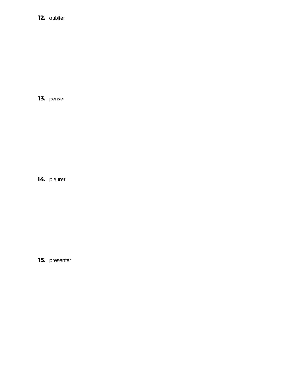 French Regular _Er Verbs-3 (Spelling) – Quiz Shop