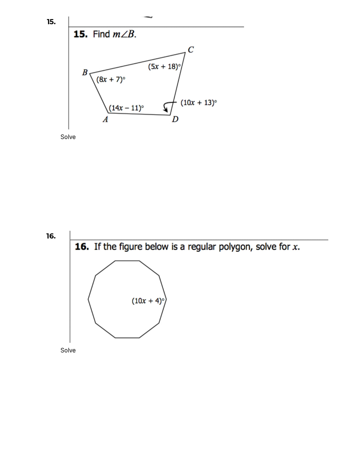 Geometry Interior And Exterior Angles Of Polygons – Quiz Shop