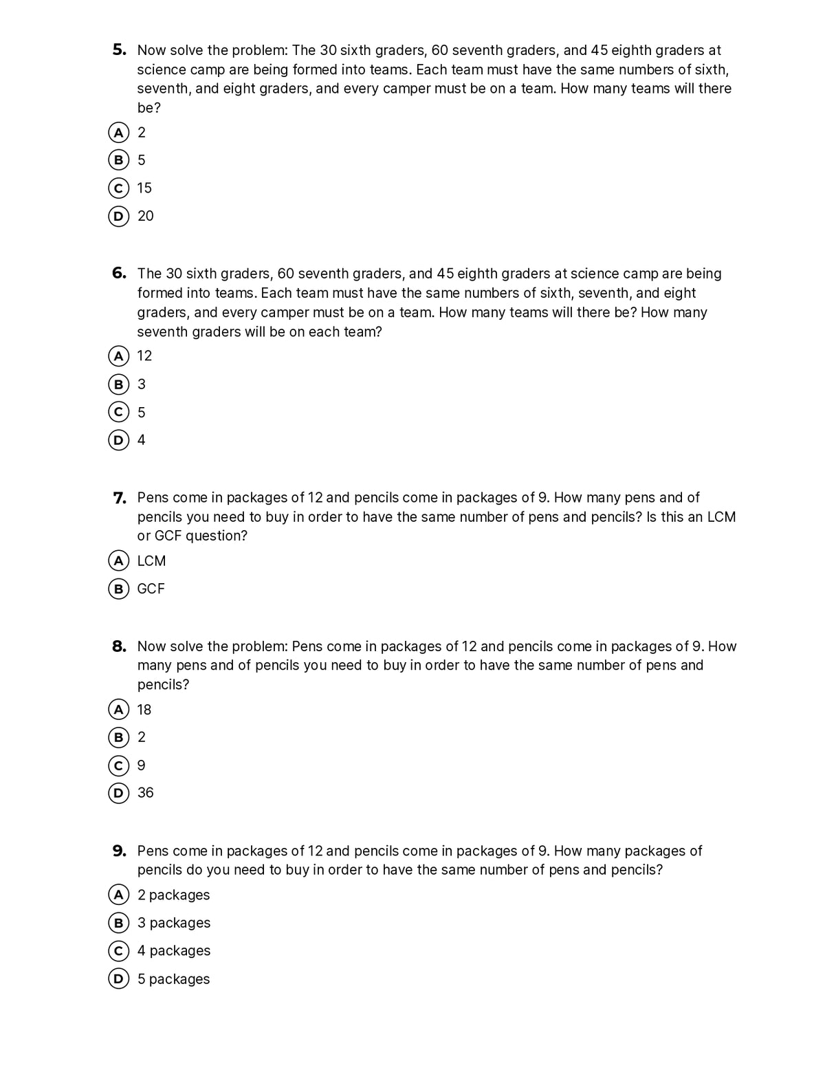 Lcm Gcf Word Problems Identify And Solve Quiz Shop lcm-gcf-word-problems-identify-and-solve-quiz-shop