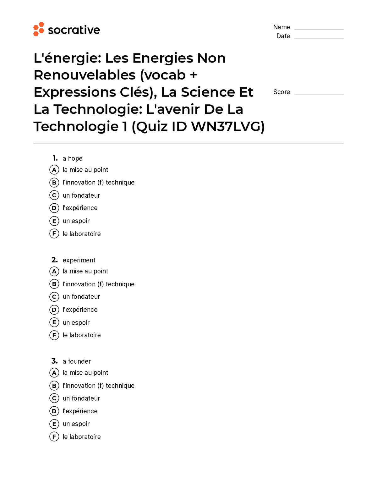 L'Énergie Les Energies Non Renouvelables (Vocab + Expressions Clés) La ...