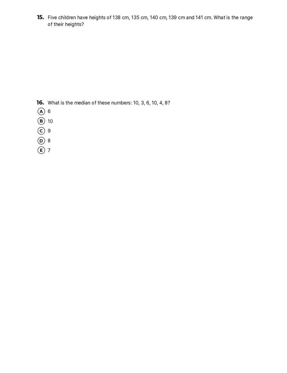 Mean Mode Median And Range – Quiz Shop