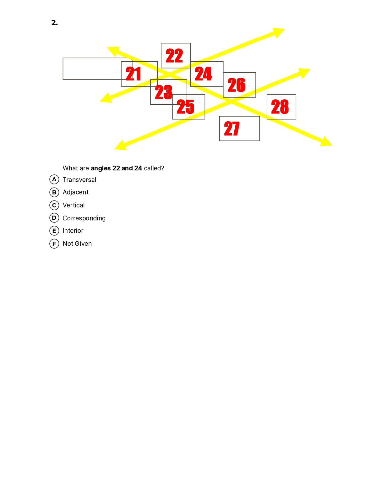 Parallel And Transversal Lines (Angle Measure) – Quiz Shop