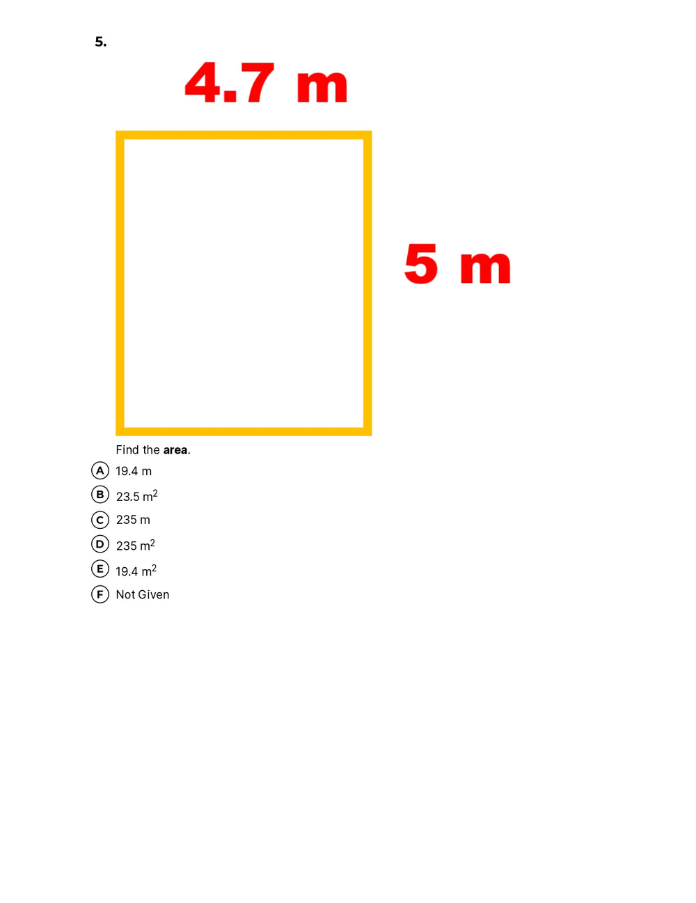 Perimeter And Area Of Quadrilaterals (P1) – Quiz Shop