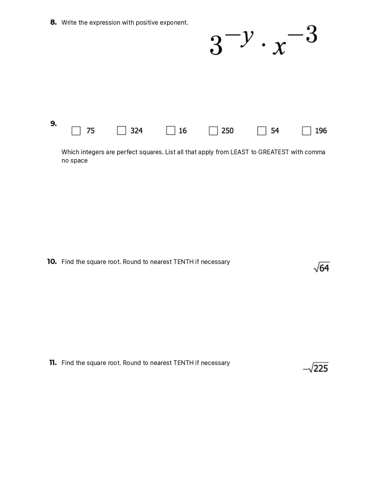 Real Numbers Quiz A – Quiz Shop