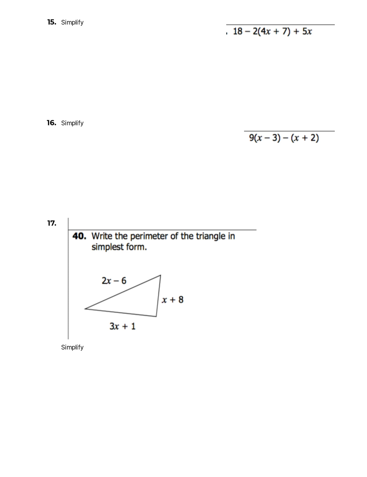 Test Algebra Basic – Quiz Shop