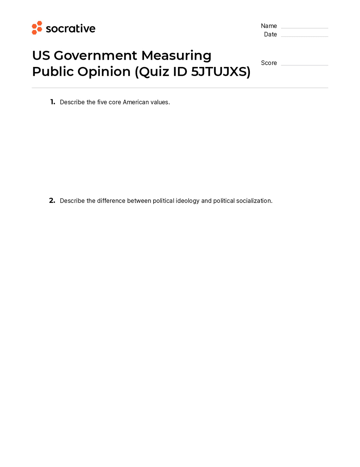 Us Government Measuring Public Opinion – Quiz Shop