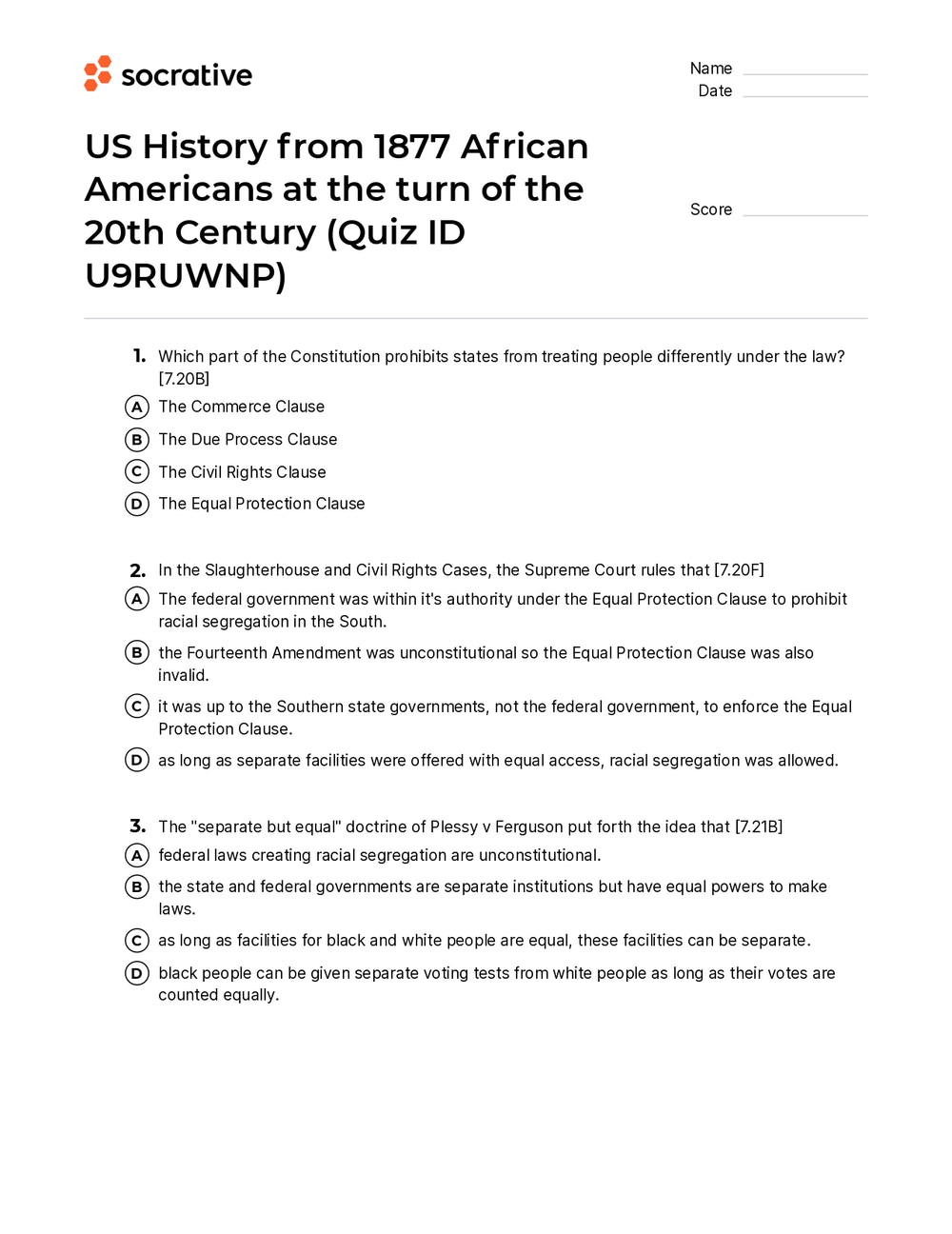 Us History From 1877 African Americans At The Turn Of The 20Th Century ...