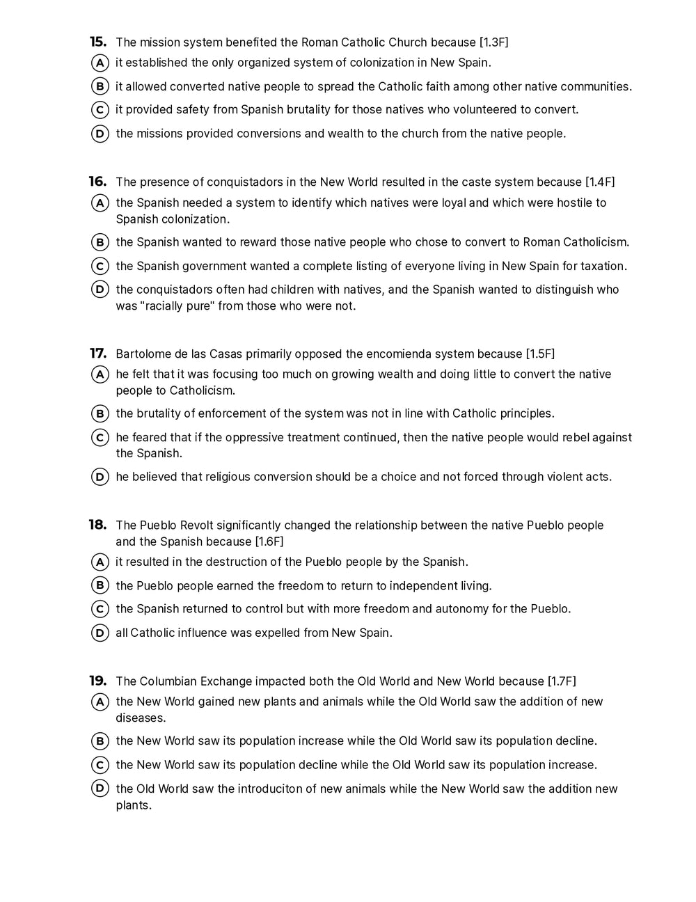 Us History To 1877 Periods 1&2 Combined – Quiz Shop