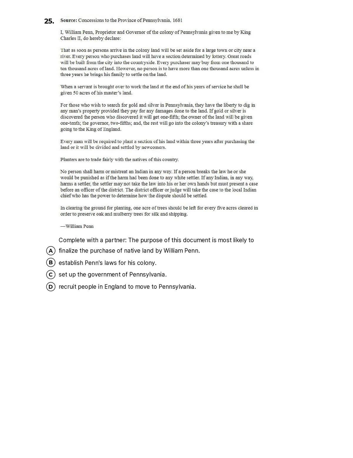 Us History To 1877 The Middle And Southern Colonies – Quiz Shop